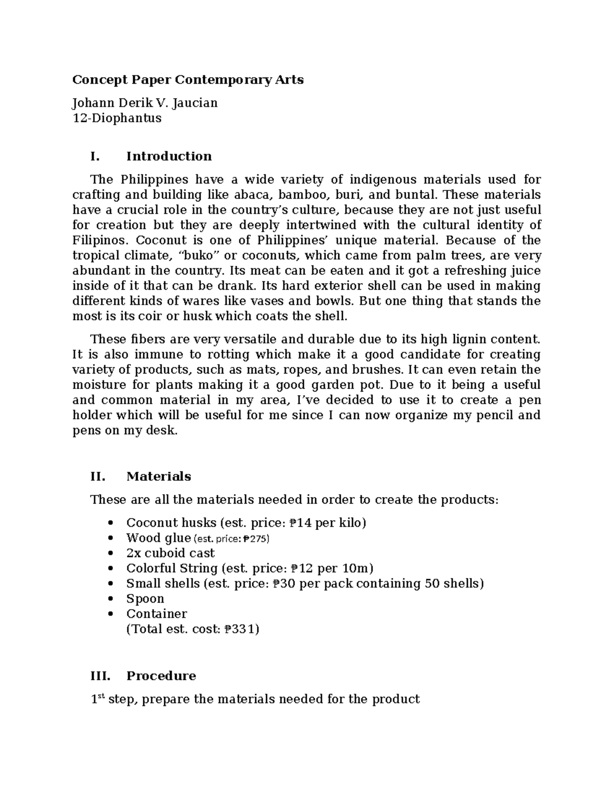 Concept Paper Contemporary Arts - Concept Paper Contemporary Arts ...