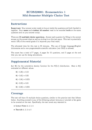 Sem1 2022 Final Exam - Student number: Semester 1, 2022 Department of ...