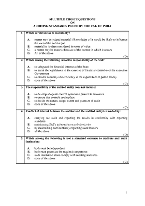 summary notes for CAG CPD1 EXAM - All India Audit and Accounts Officers ...