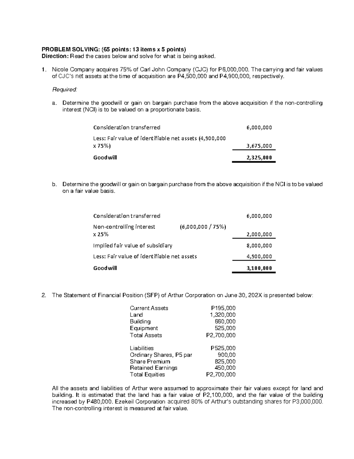 03 Task Performance 1(7)-ABC - PROBLEM SOLVING: (65 points: 13 items x ...