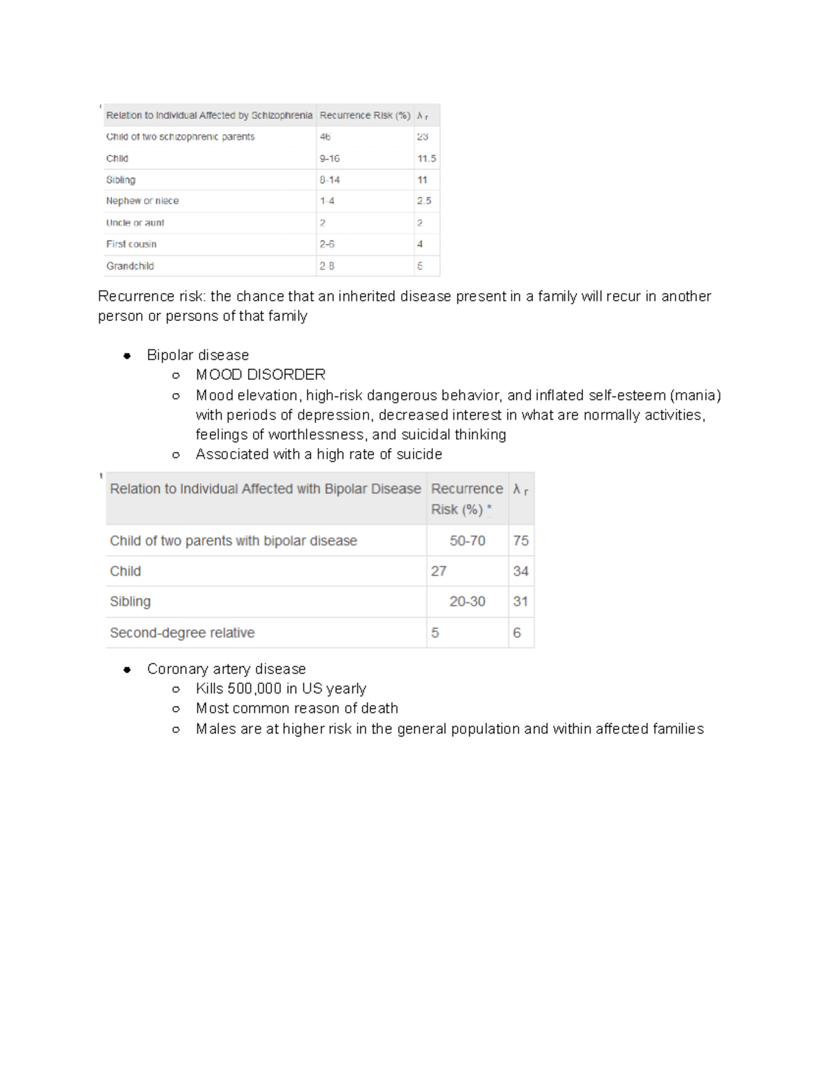 Med Gen Powerpoint 5 Part 7 - Recurrence risk: the chance that an ...