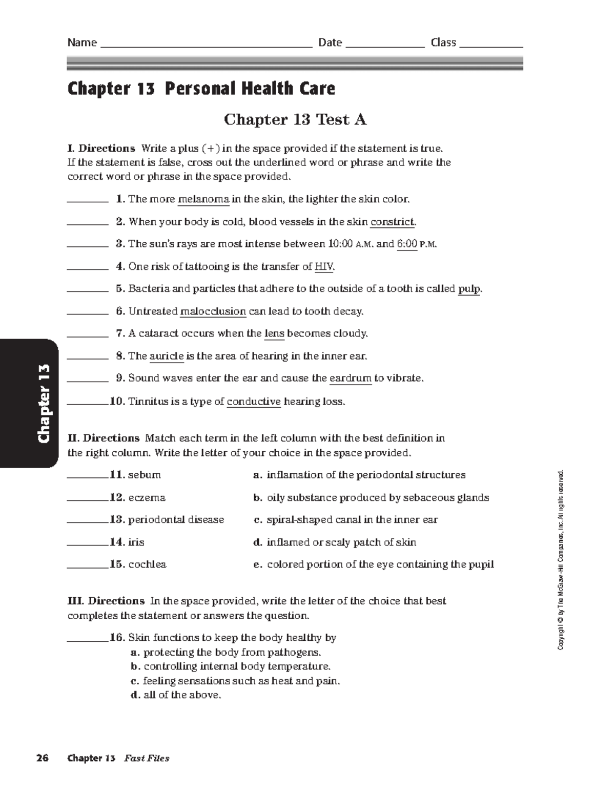 Chapter 13 lesson 1 - 26 Chapter 13 Fast Files Name