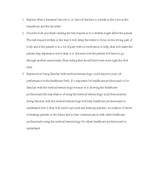 Importance of Medical Terms in healthcare - Explain how knowledge of ...