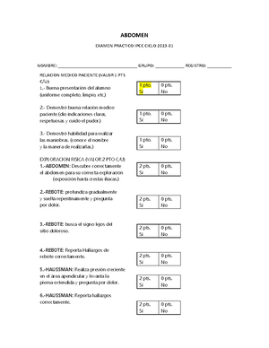 BH, QS y EGO - Parámetros a evaluar de estudios - BH Estudio de la ...