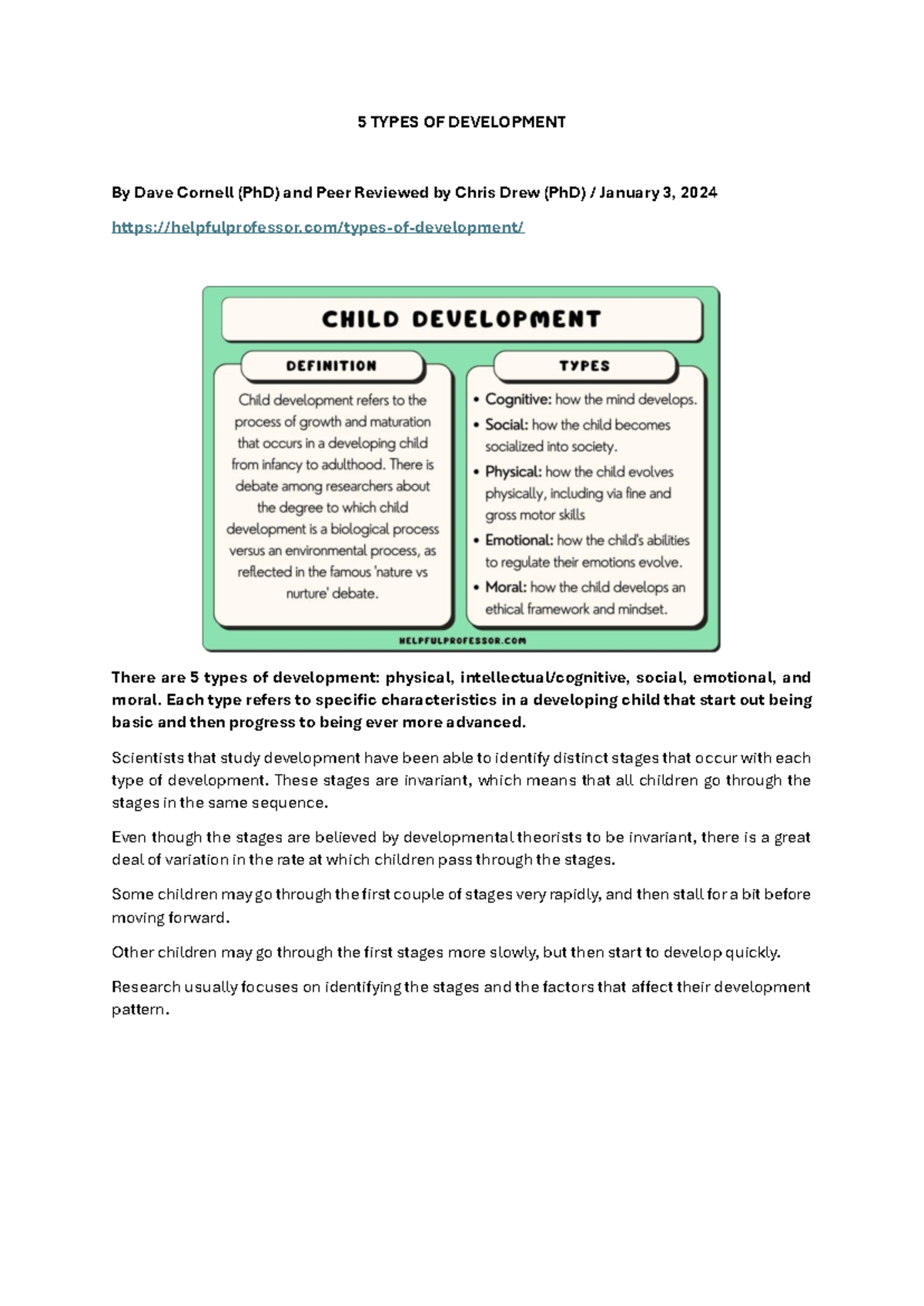 FIVE Types OF Development 3DST121 - 5 TYPES OF DEVELOPMENT By Dave ...