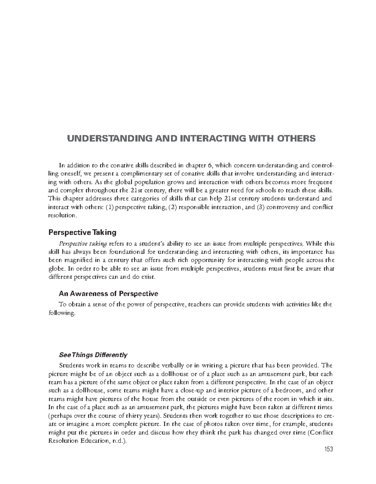Understanding AND Interacting WITH Others - 153 UNDERSTANDING AND ...