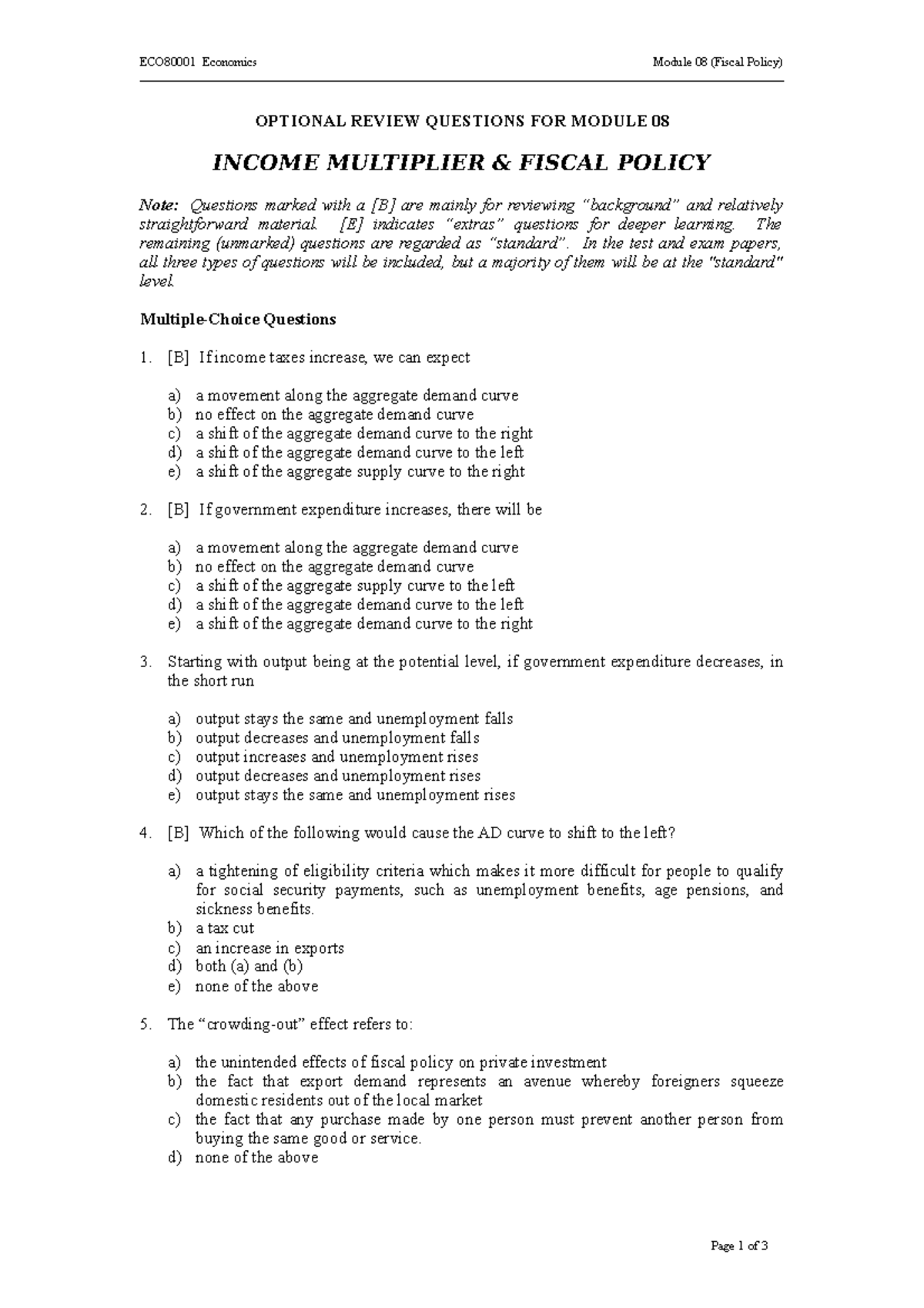 Module 08 Review Fiscal Policy-updated - Economics Module 08 (Fiscal ...
