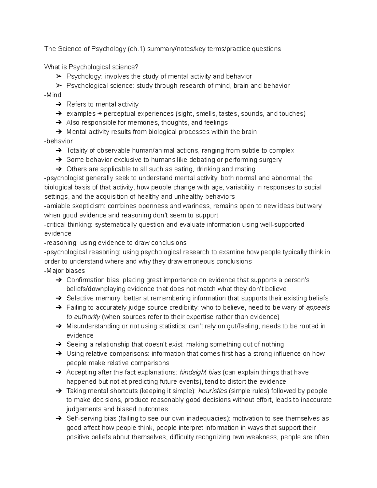 Chapter 1 - The Science of Psychology - The Science of Psychology (ch ...