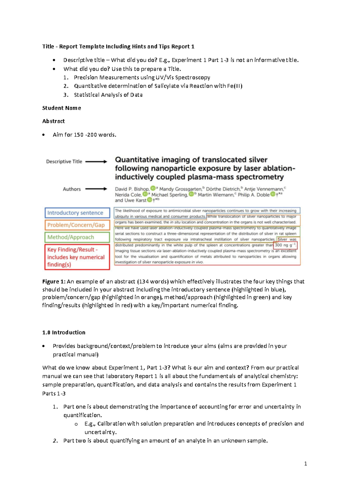 Report Template Hints and Tips 2024-1 - Title - Report Template ...