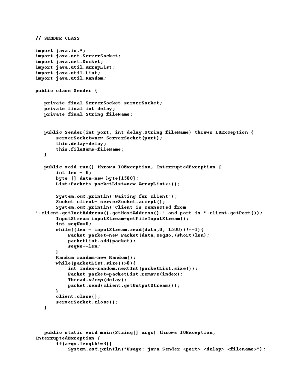 assignment for Computational Graphics and Visualization - // SENDER ...