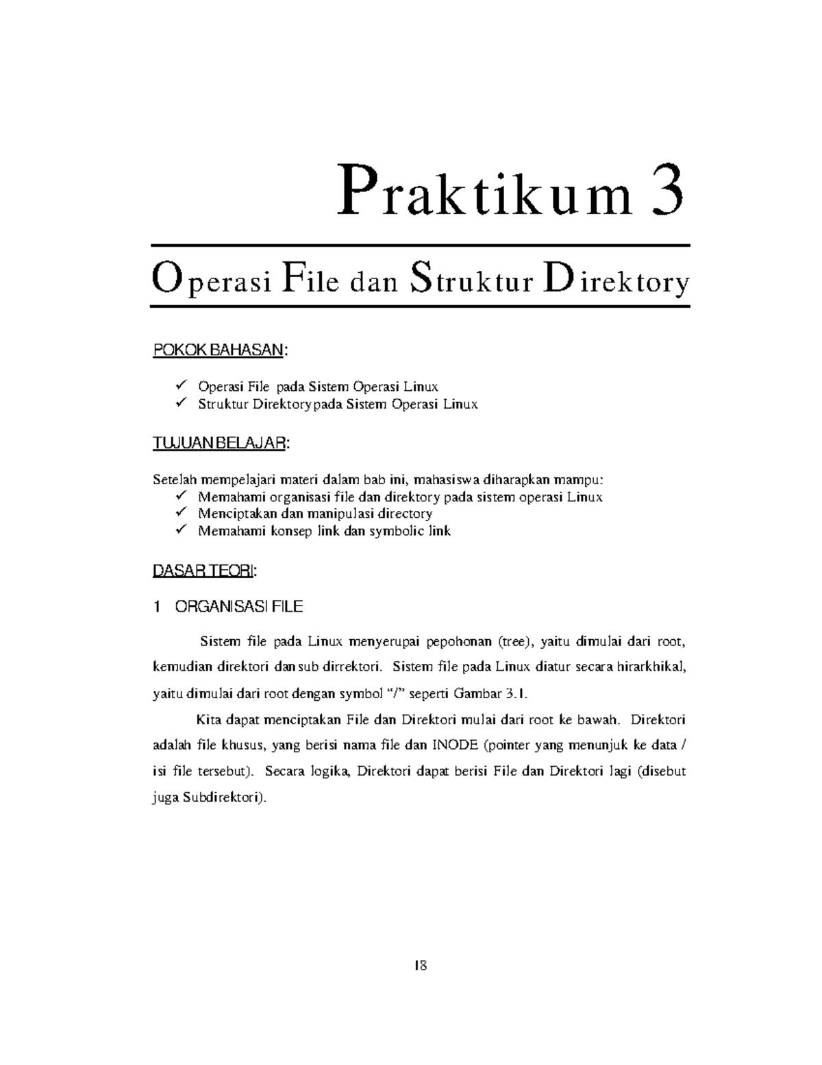 Pertemuan 4-Praktikum 3-Operasi File dan struktur Direktori - 18 Praktikum 3 Operasi File dan ...