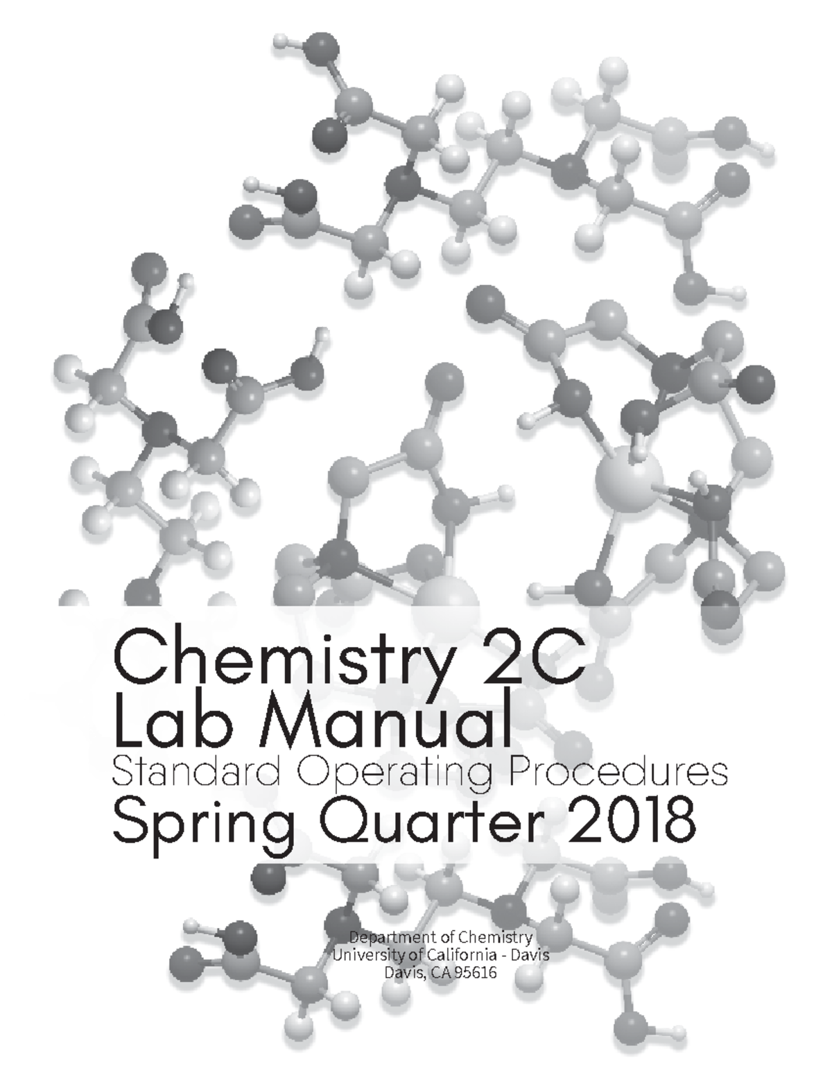Chem 2C Lab Manual 2018 Summer - Chemistry 2C Lab Manual Standard ...