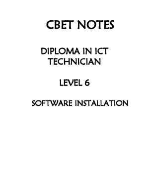ICT System Support Notes - UNIT TITLE: ICT SYSTEM SUPPORT UNIT CODE ...