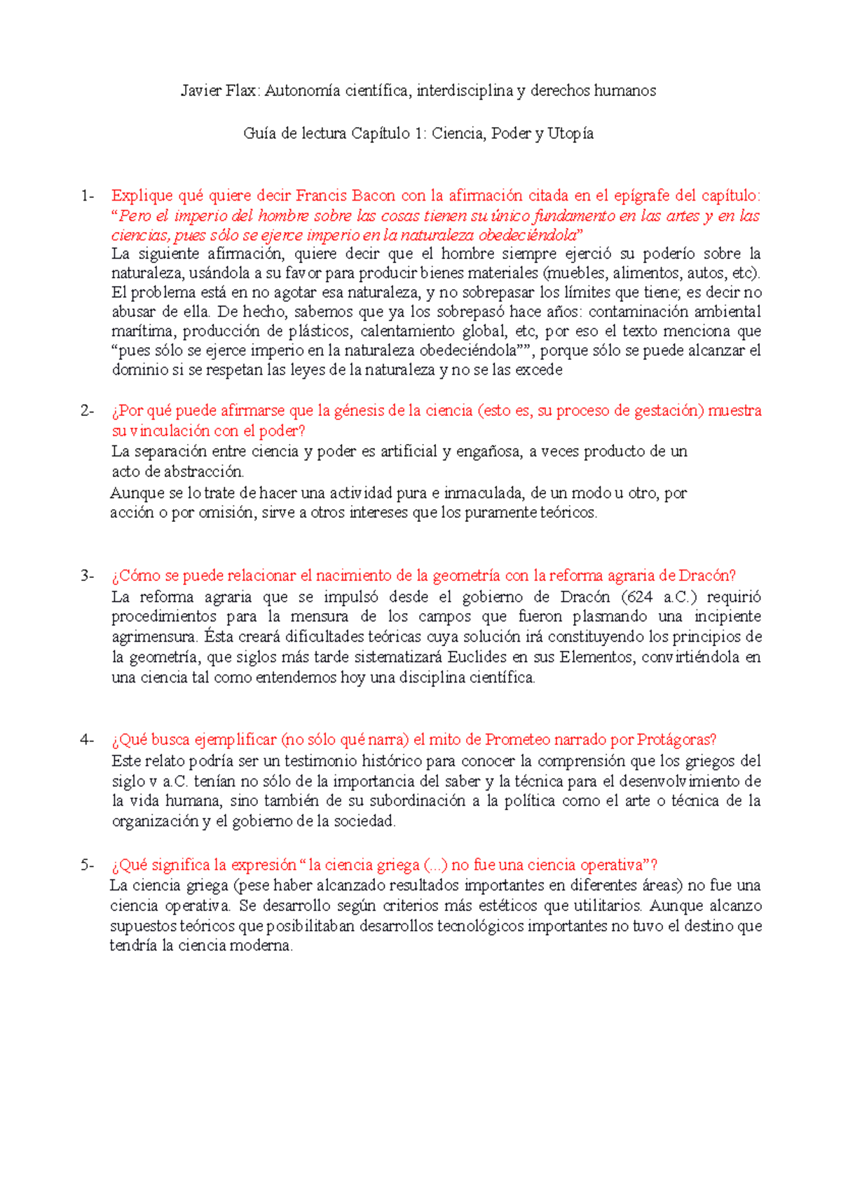 Guía 1 CIENCIA PODER Y UTOPIA - Javier Flax: Autonomía científica ...