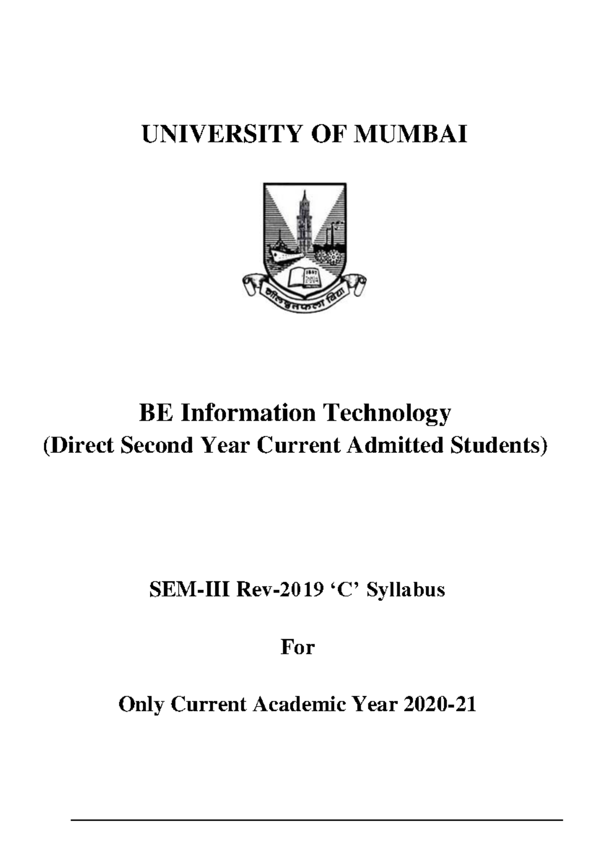 DSE SEM III Information Technology Engg Syllabus 2020-21 (1 ...