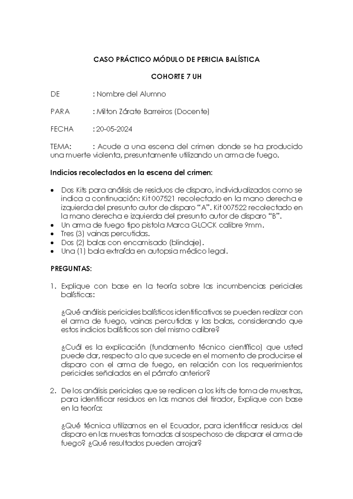 CASO Práctico UHE-IMF - material de maestria - CASO PRÁCTICO MÓDULO DE ...