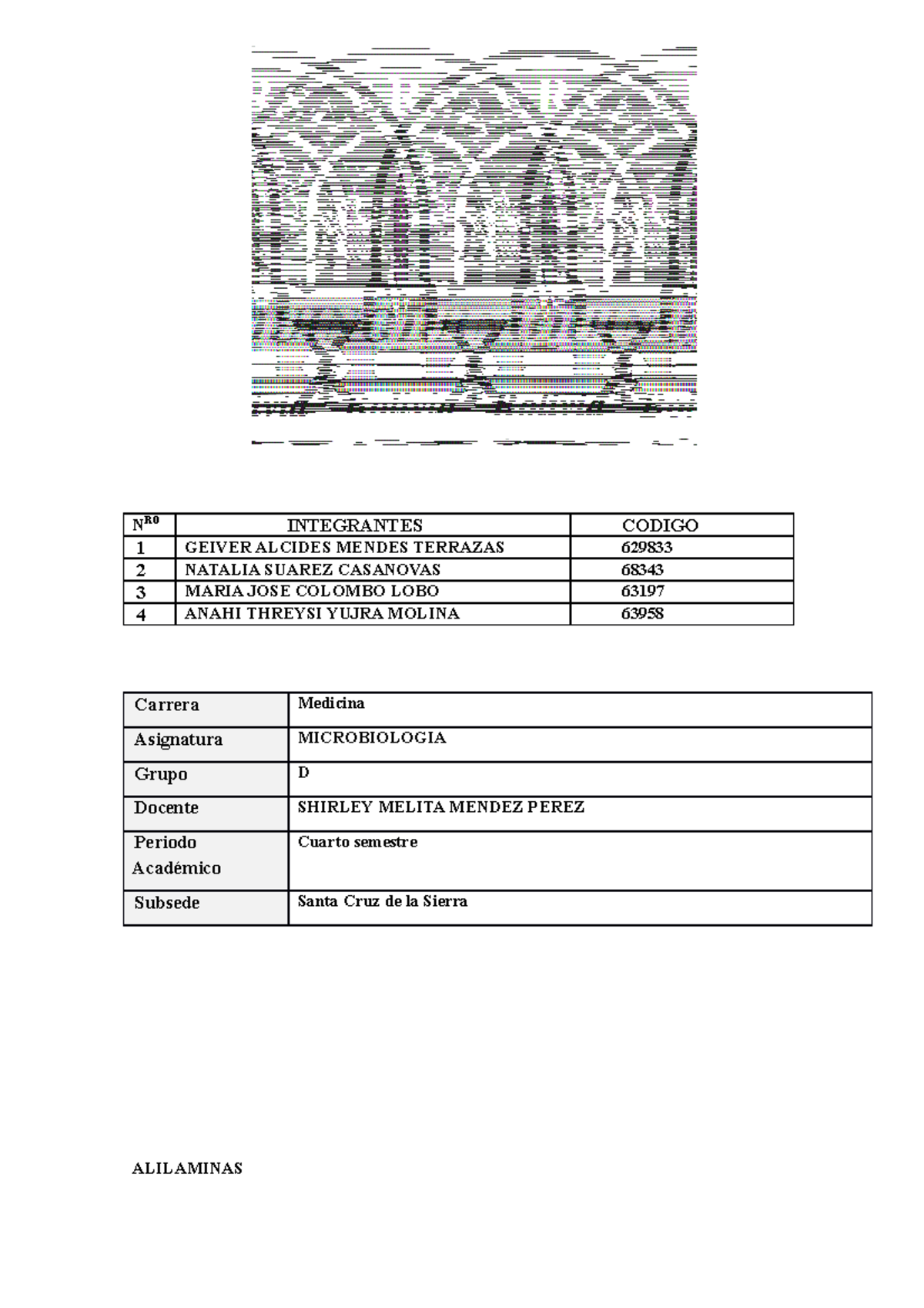 Farmacos Antifungicos - NRO INTEGRANTES CODIGO 1 GEIVER ALCIDES MENDES ...