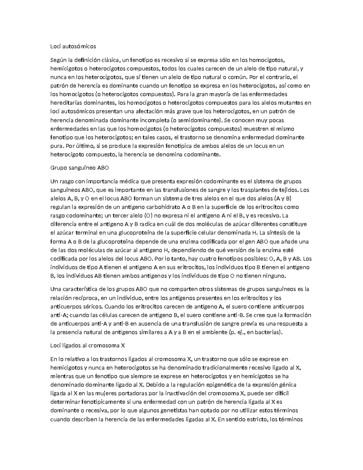 Loci autosómicos - APUNTES - Loci autosómicos Según la definición ...