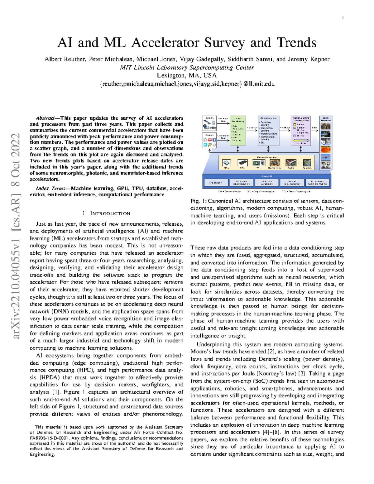2210 - ............ - AI and ML Accelerator Survey and Trends Albert Reuther, Peter Michaleas ...