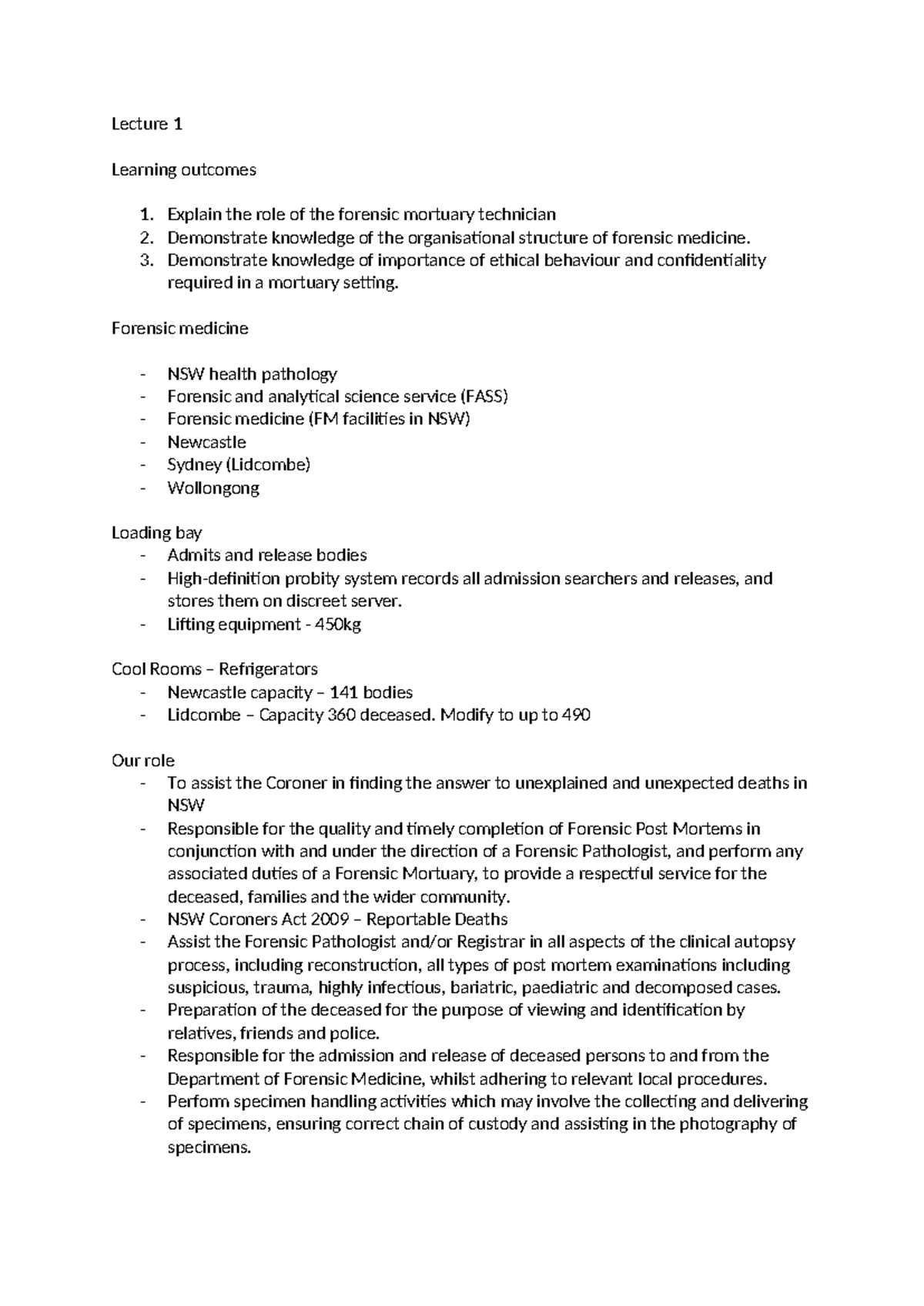 Mp 1 Notes Lectrure 1 Summarised Lecture 1 Learning Outcomes 1 Explain The Role Of The
