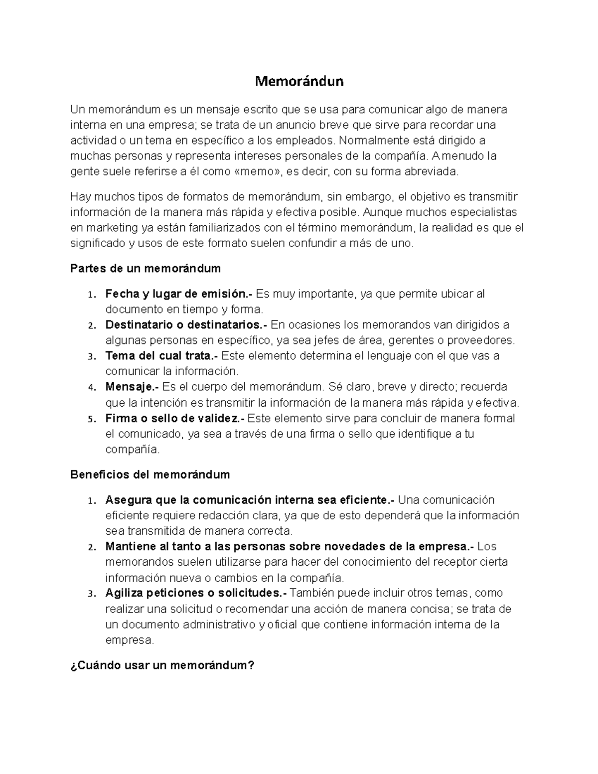 Memorándun-WPS Office - Memorándun Un memorándum es un mensaje escrito ...