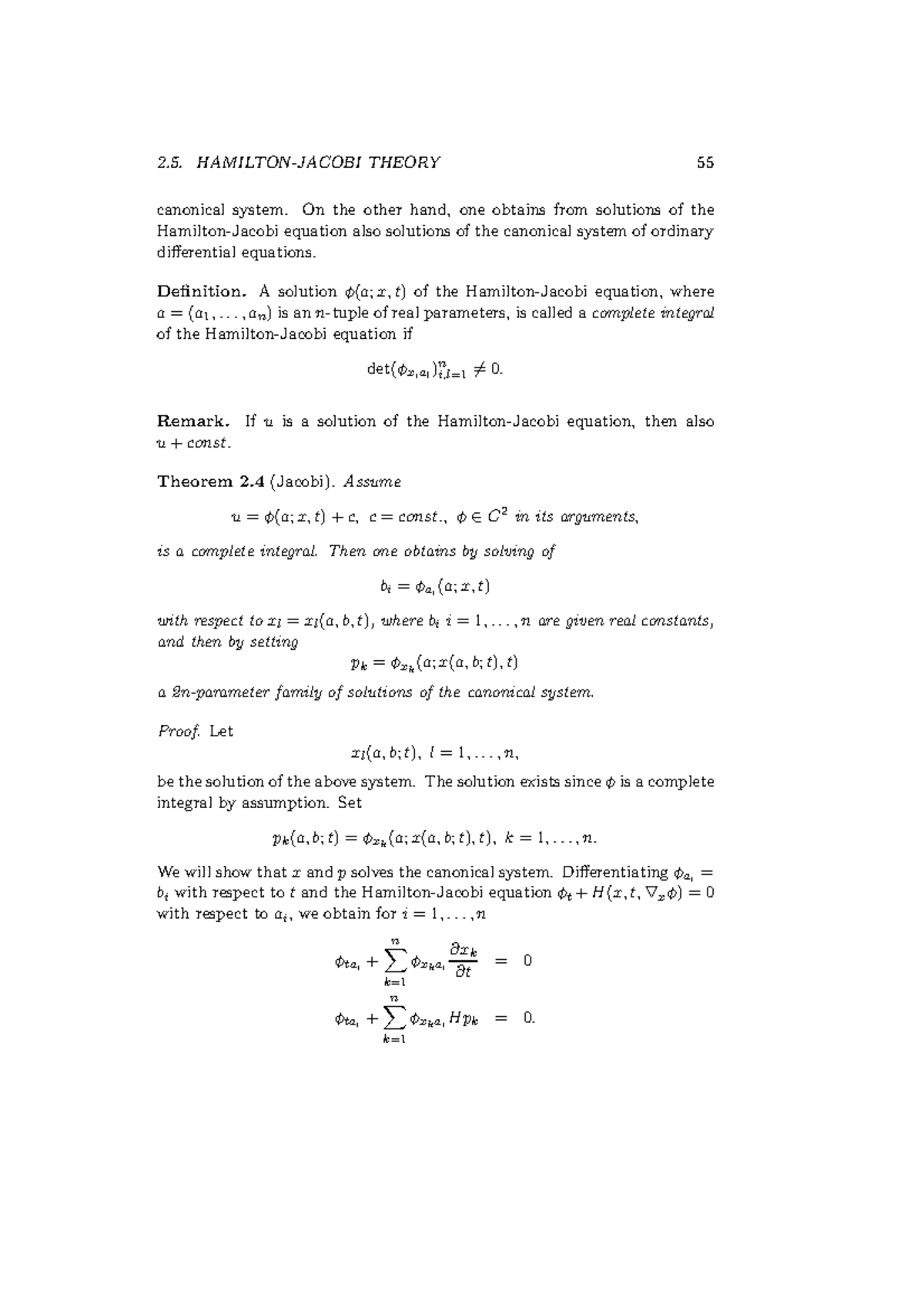 Fisika matematika-19 - Equations from variational problems - 2. HAMILTON-JACOBI THEORY 55 ...