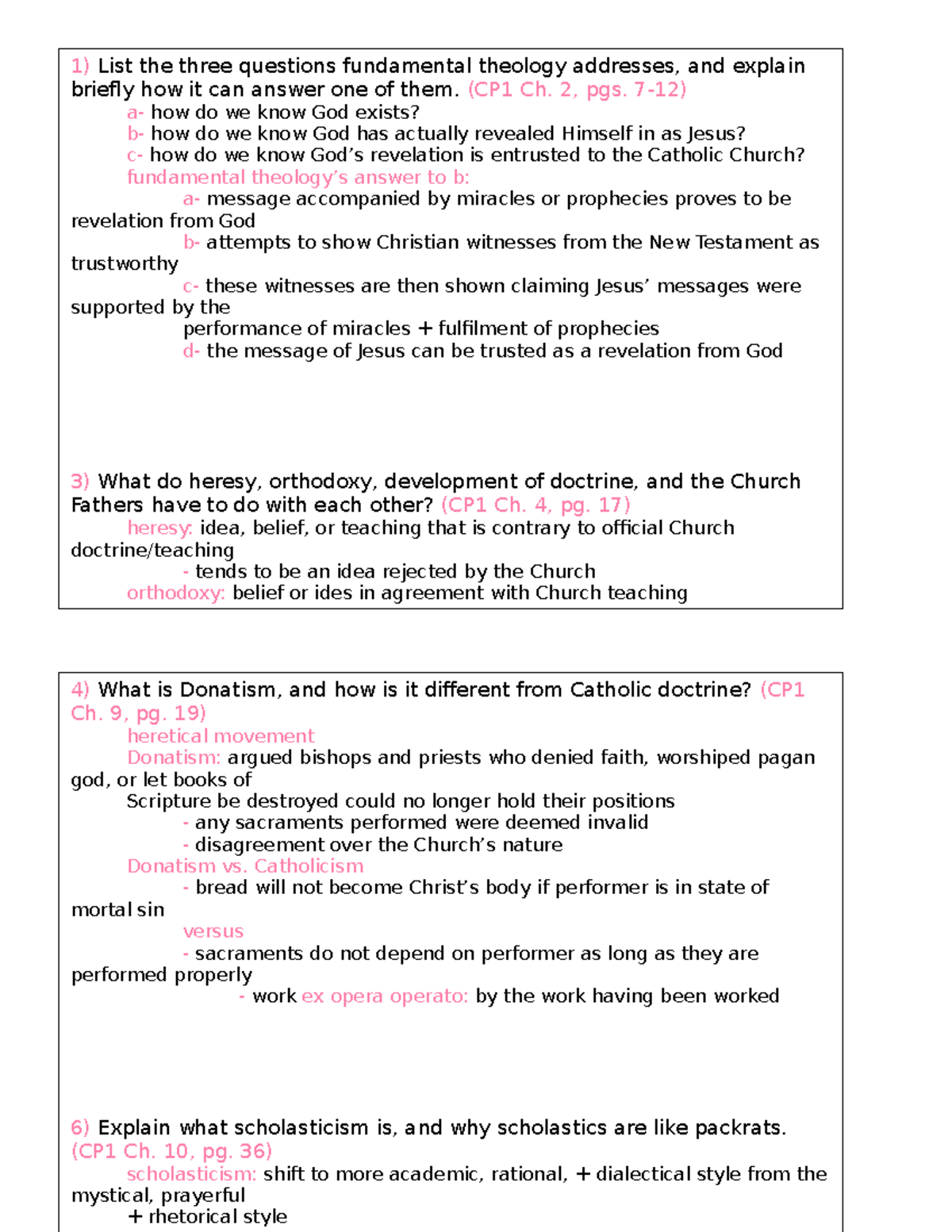 Religion- Midterm Review - 1) List the three questions fundamental ...