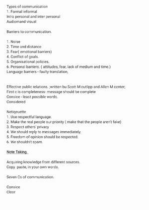 File 1-1 - Summary Communication in Everyday life - Attention involves ...