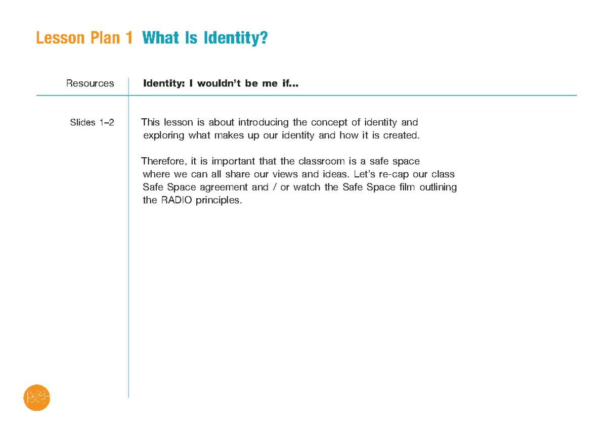 What Is Identity - Identity: I wouldn’t be me if... This lesson is ...