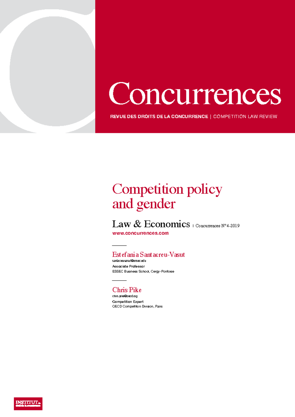 43 - policy - Concurrences REVUE DES DROITS DE LA CONCURRENCE ...