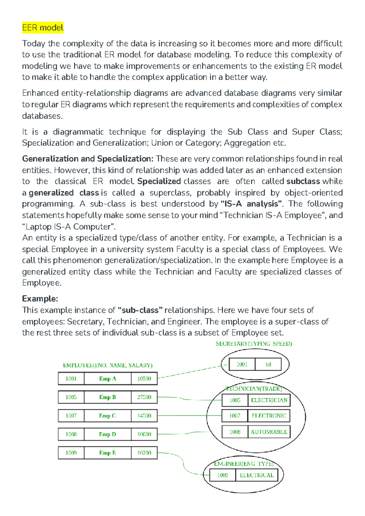 Unit1 dbms - EER model Today the complexity of the data is increasing ...