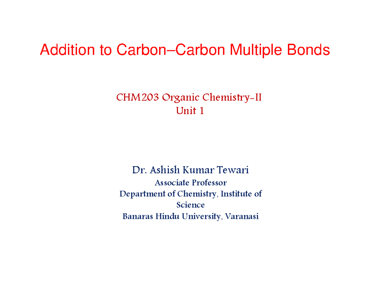 Syllabus 30063128202004 14035642 - Addition to CarbonAddition to Carbon ...