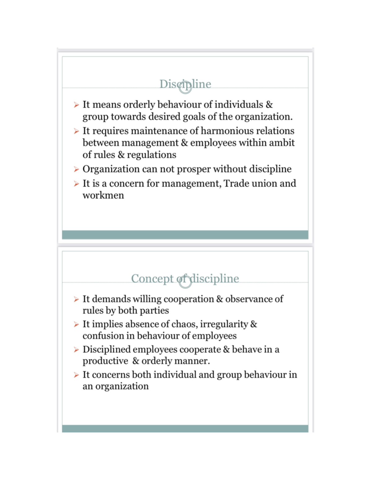 Discipline - Human Resource Management - Studocu