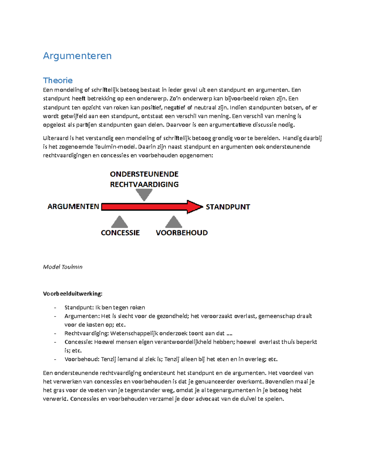Argumenteren - Argumenteren Theorie Een mondeling of schriftelijk ...
