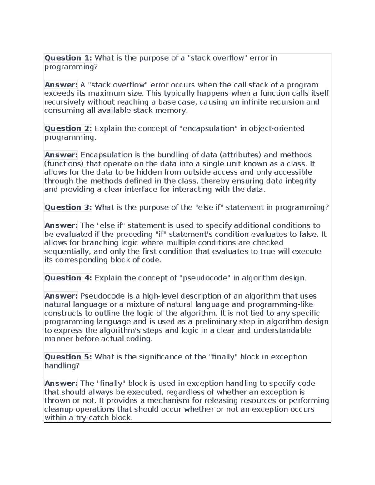 Activity 10 - 000000000000000000 - Question 1: What is the purpose of a ...