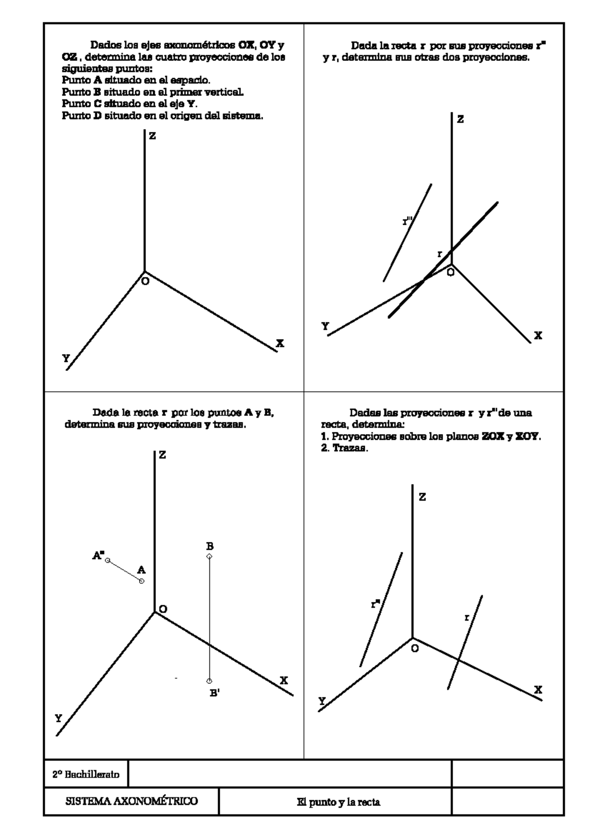Axonometrico - Ejercicios sin resolver - Dibujo Técnico II ...