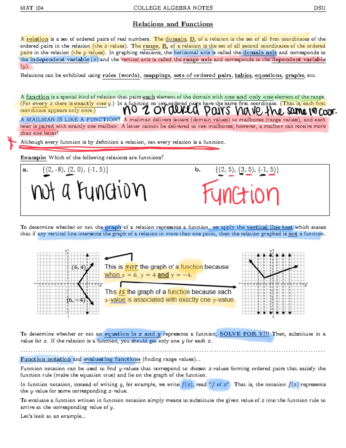 Relations+and+Functions 4 - Relations and Functions A relation is a set ...