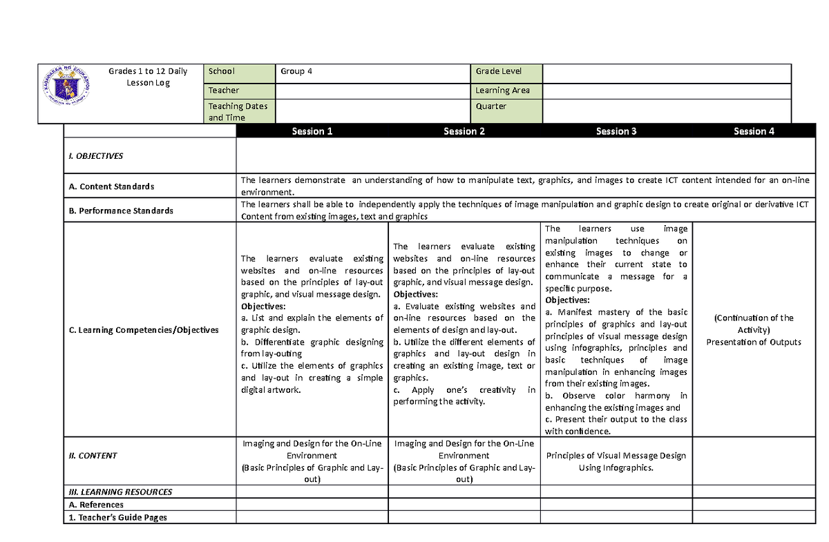 empowerment technology learning plan 1st Q Week7 - Grades 1 to 12 Daily ...
