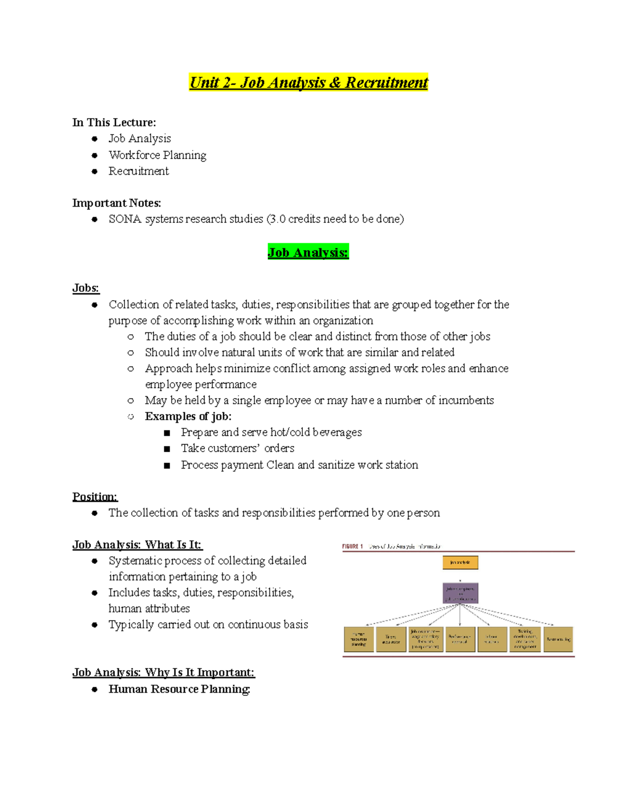 UNIT 2 Job Analysis & Recruitment - Unit 2- Job Analysis & Recruitment ...