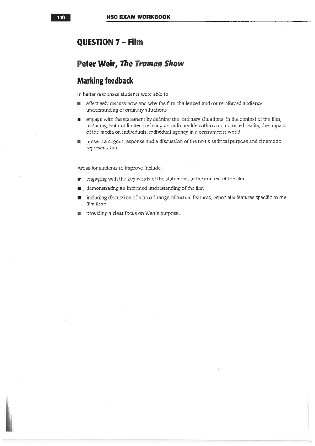 Module B 2019 HSC Sample Essays - 130 HSC EXAM WORKBOOK QUESTION 7 Film ...