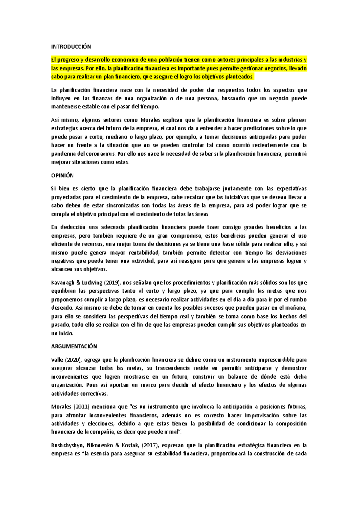 Expo - resumen de la expo - INTRODUCCIÓN El progreso y desarrollo ...