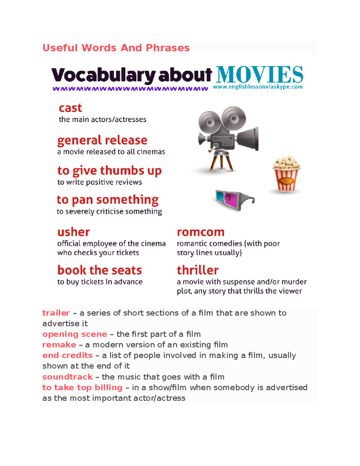Movies Useful Words And Phrases - Useful Words And Phrases trailer – a ...