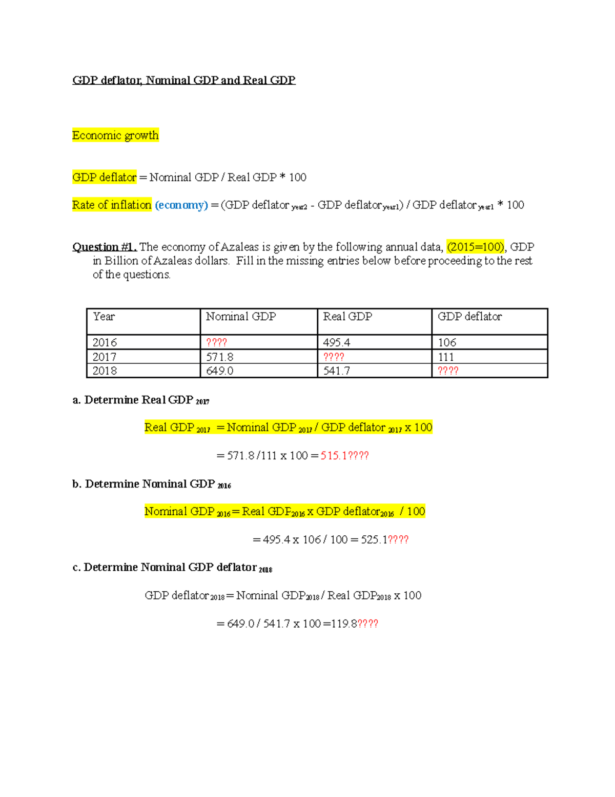 5. GDP deflator. Nominal GDP and Real GDP - GDP deflator, Nominal GDP ...
