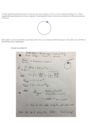 Practice problems exam1 phys 272 - PHYS 272 Exam 1 – Practice Problems Problem 1 The magnitude ...