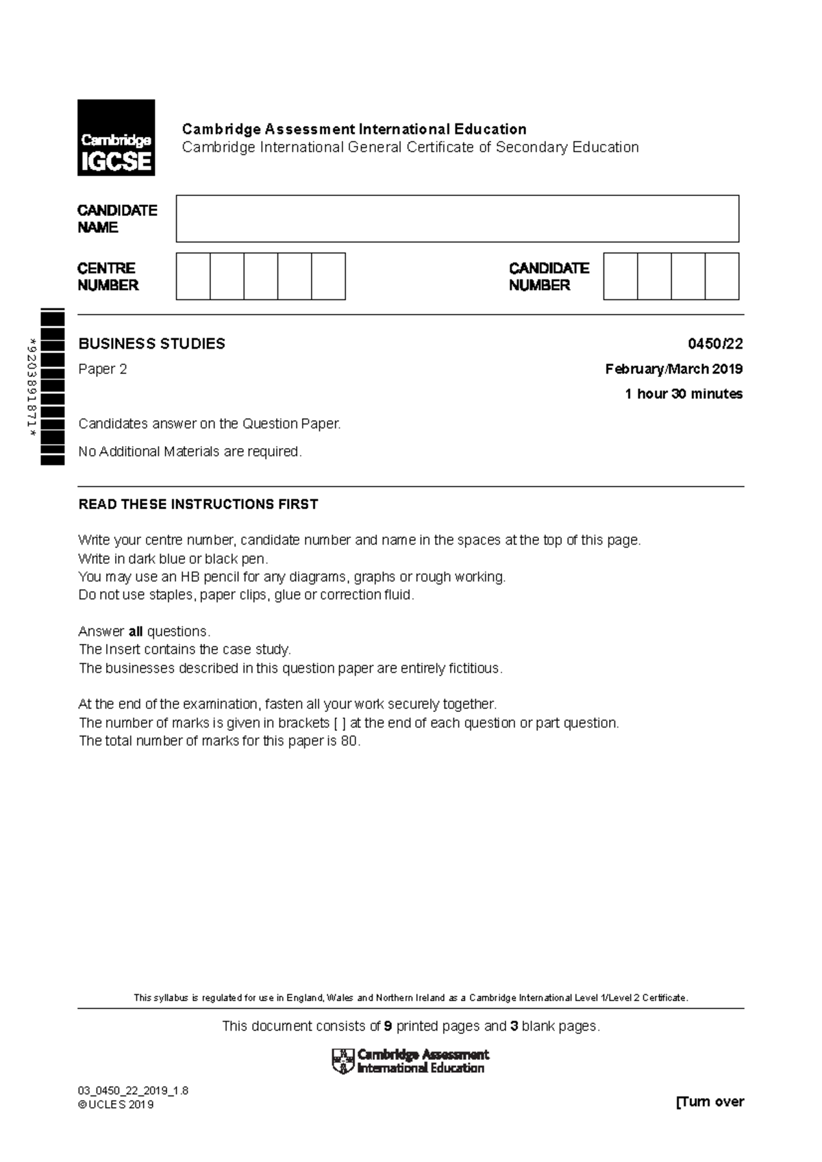 0450 m19 qp 22 - Chapter of the book chapter chapter of paper ...