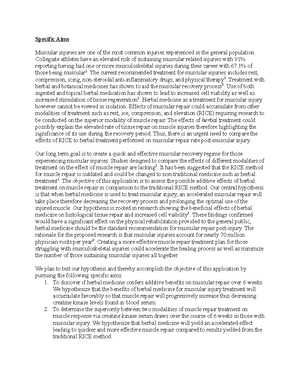 EXS-485 Specific Aims - Homework - 1 Specific Aims Sports burnout in ...