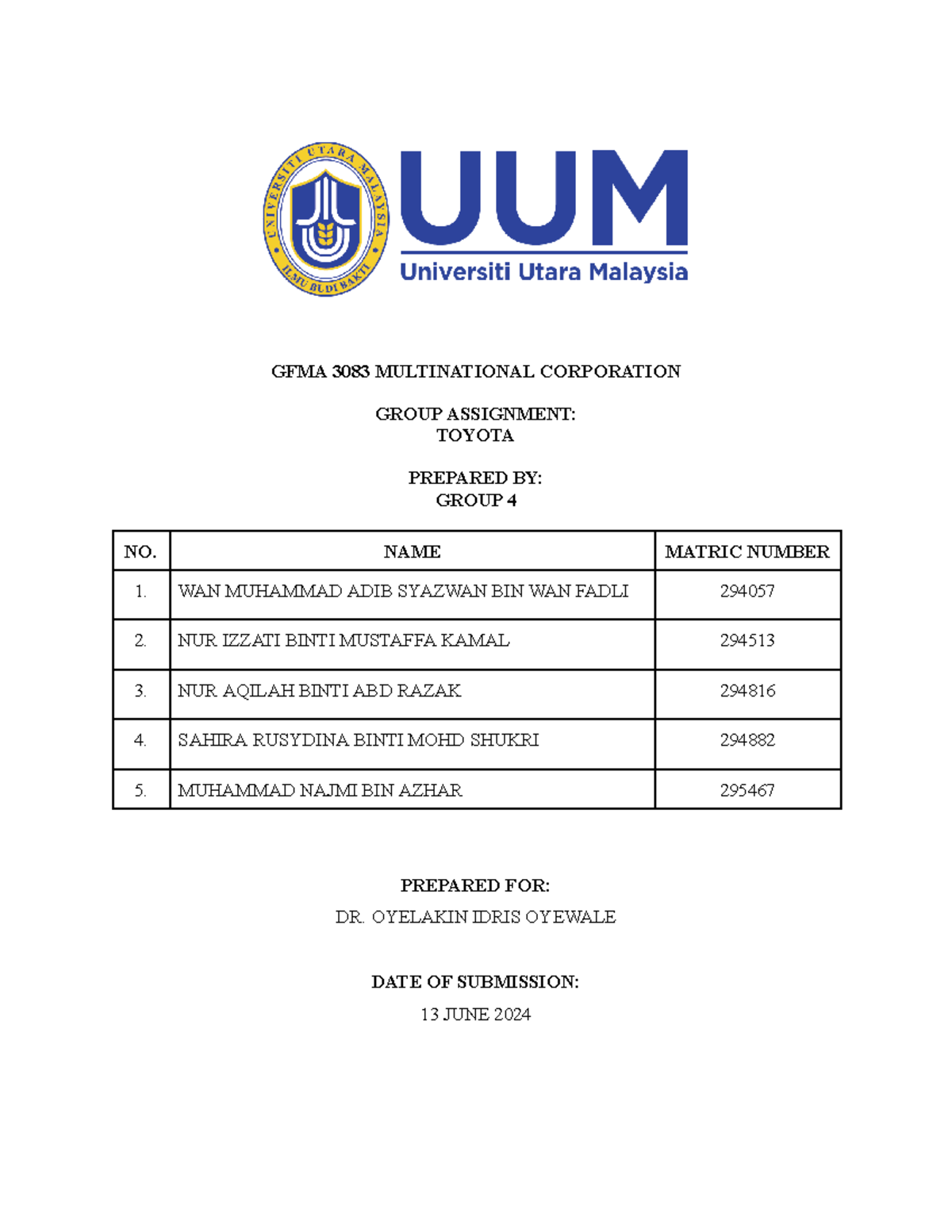 GFMA 3083 Multinational Corporation - GFMA 3083 MULTINATIONAL ...