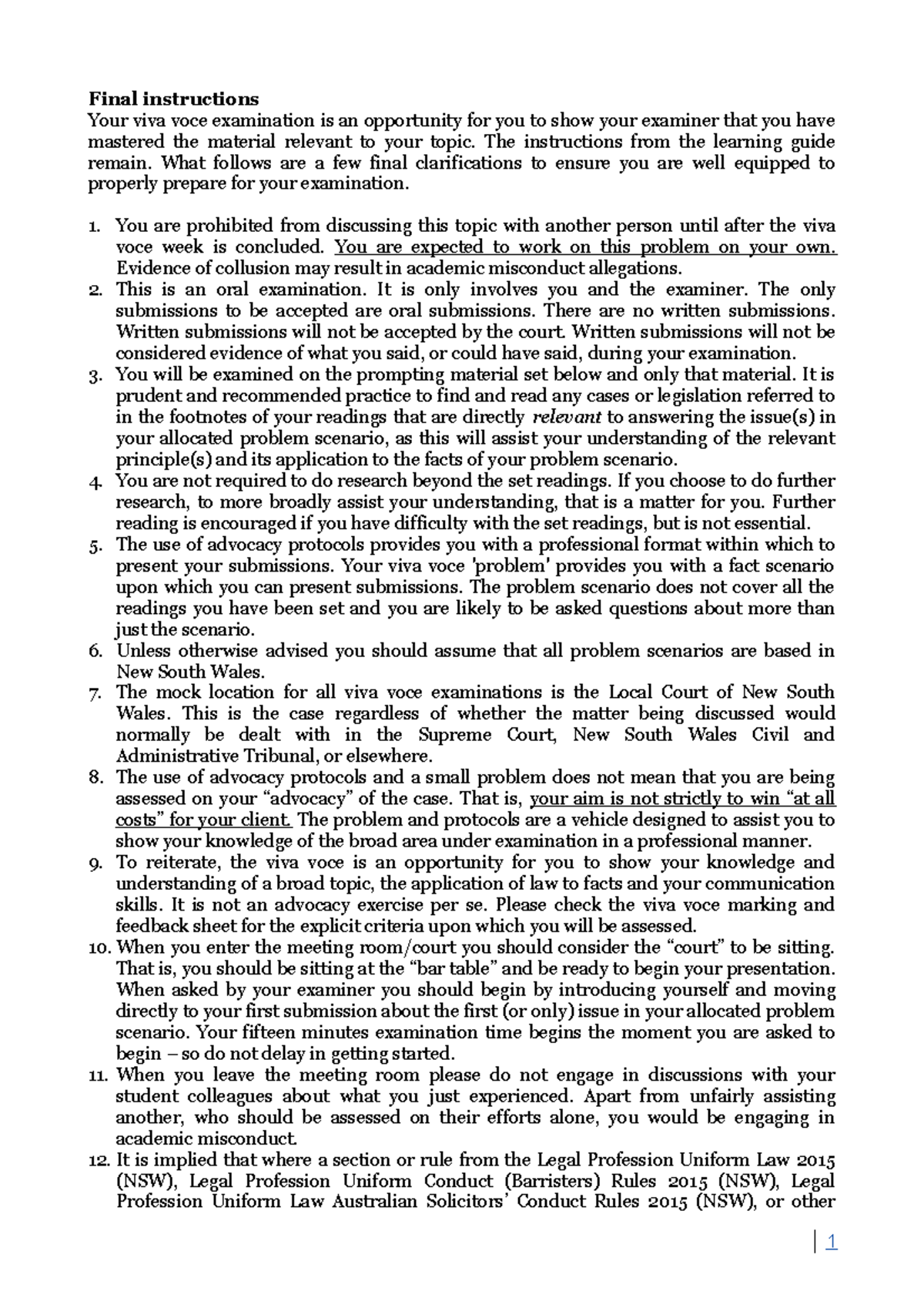 Viva Voce Scenario Viva Voce Topic Duty To Account Final