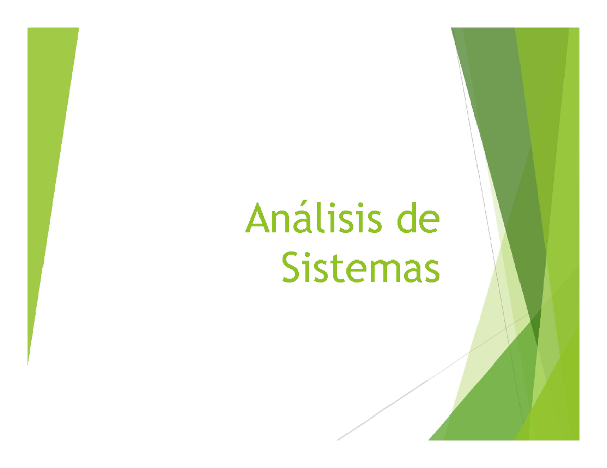 2023-06-05 Power de clase - Análisis de Sistemas Premisas básicas de la ...