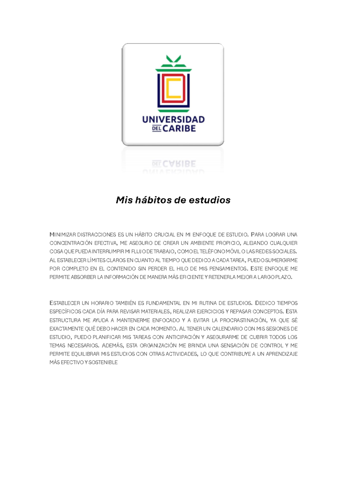 Jeshua Tejada Habitos - aseab - Mis hábitos de estudios MINIMIZAR ...